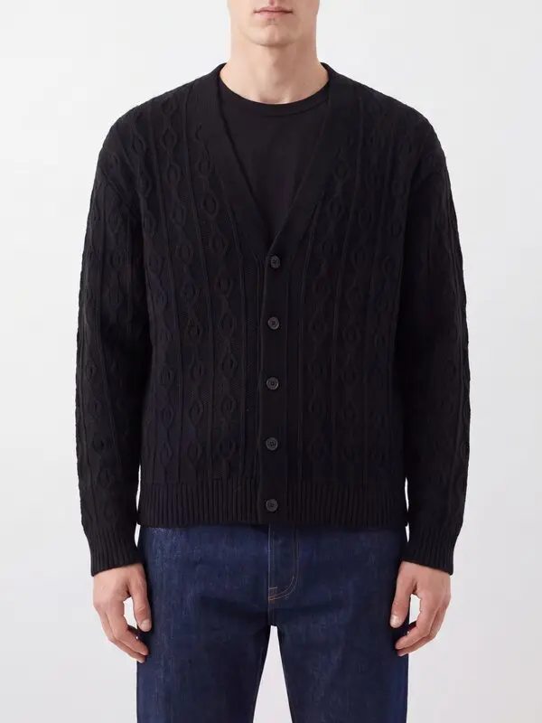 THE ROW V-neck Pure Cashmere Cardigan