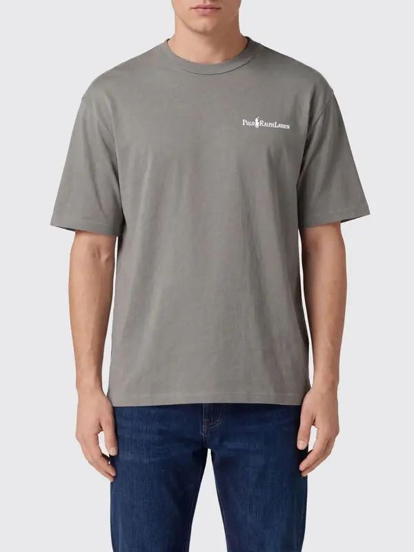 Polo Ralph Lauren Crewneck Cotton T-shirt With Contrast Logo - Green