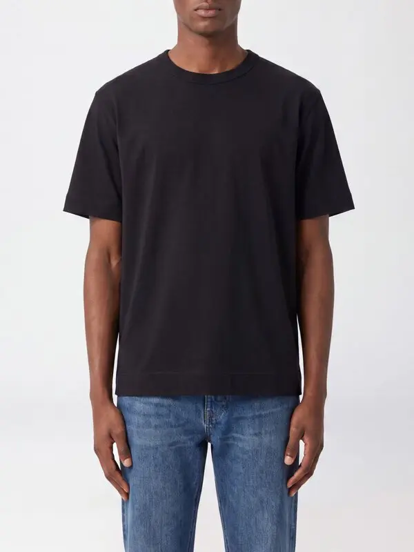 Dries Van Noten Relaxed Fit Cotton T-shirt With Dropped Shoulders - Black