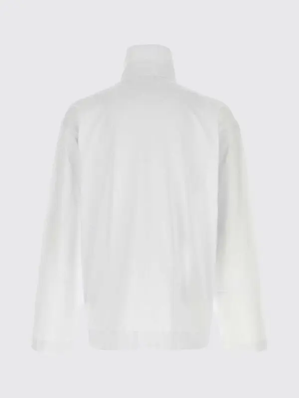 Dries Van Noten High-neck Cotton Shirt With Dropped Shoulders