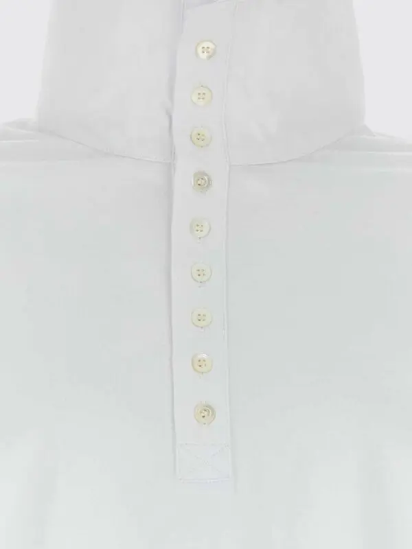 Dries Van Noten High-neck Cotton Shirt With Dropped Shoulders