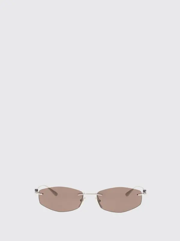 Balenciaga D-frame Nano Rectangular Metal Sunglasses With Tinted Lenses - Grey
