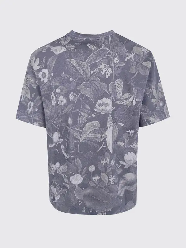 Emporio Armani Floral Print All-over Cotton Crew-neck T-shirt