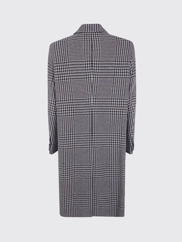Emporio Armani Double-breasted Checked Overcoat