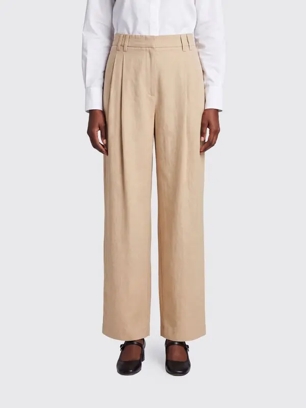 Brunello Cucinelli Wide Leg Tailored Pants - Beige