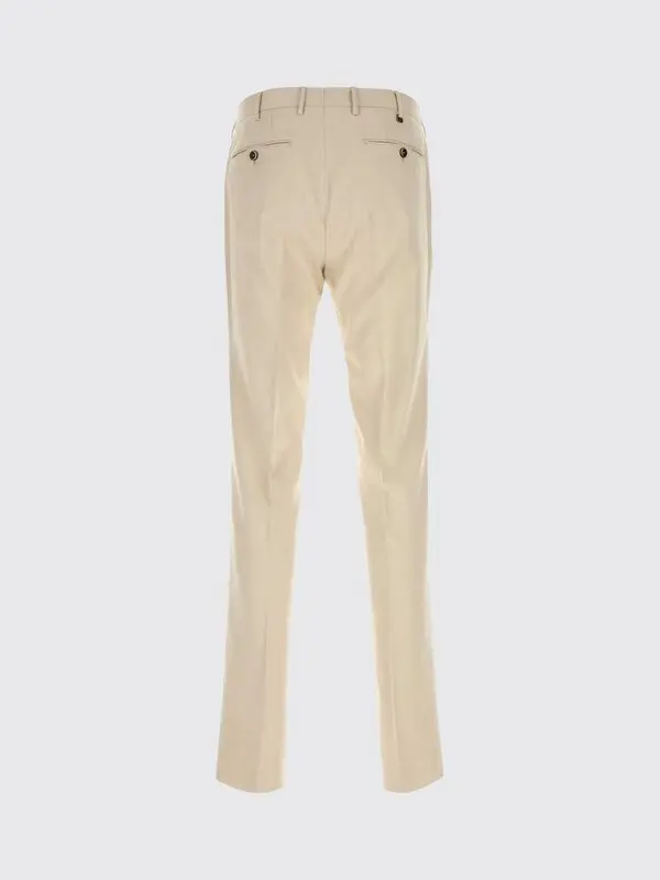 PT TORINO Slim Fit Cotton And Silk Tailored Trousers - Beige