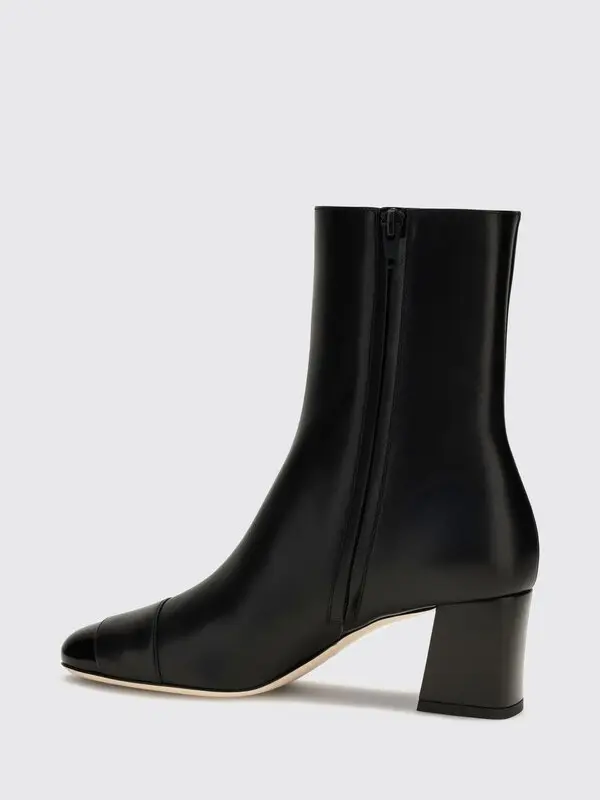 Valentino Garavani Leather Ankle Boots With Gold Tone Detailing