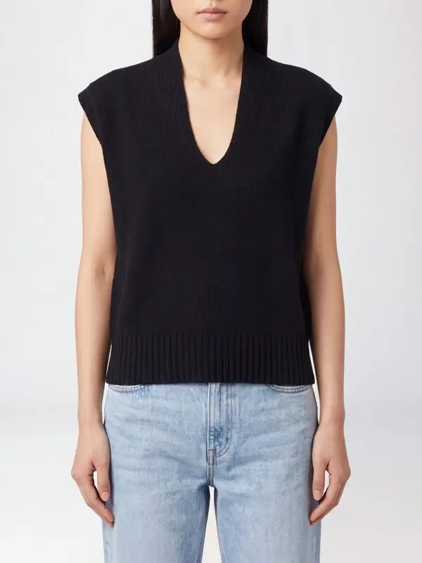 ROBERTO COLLINA V-neck Ribbed Waistcoat