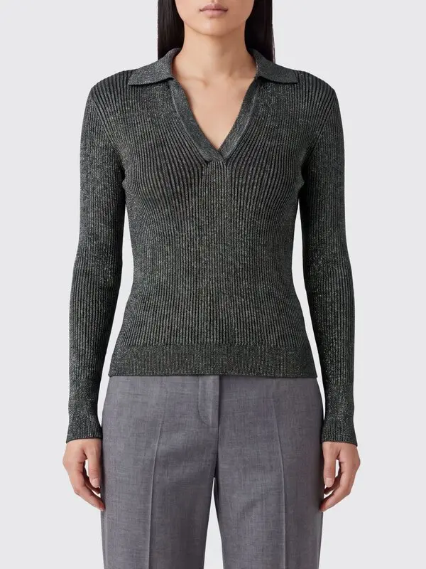ROBERTO COLLINA Ribbed Knit Polo Shirt