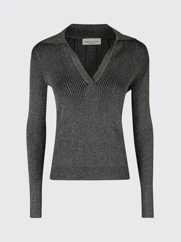 ROBERTO COLLINA Ribbed Knit Polo Shirt
