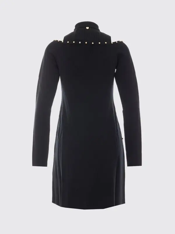 Liu Jo Cut-out Shoulder Knit Mini Dress With Stud Embellishments