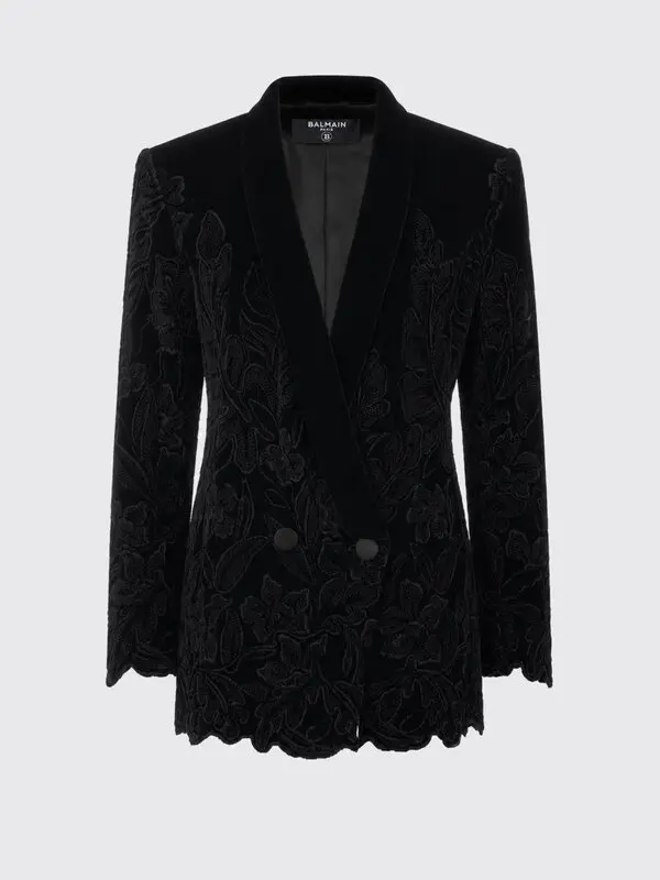 Balmain Embroidered Velvet Blazer