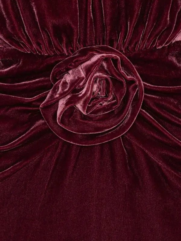 ROTATE BY BIRGER CHRISTENSEN Velvet Rose Detail Mini Dress