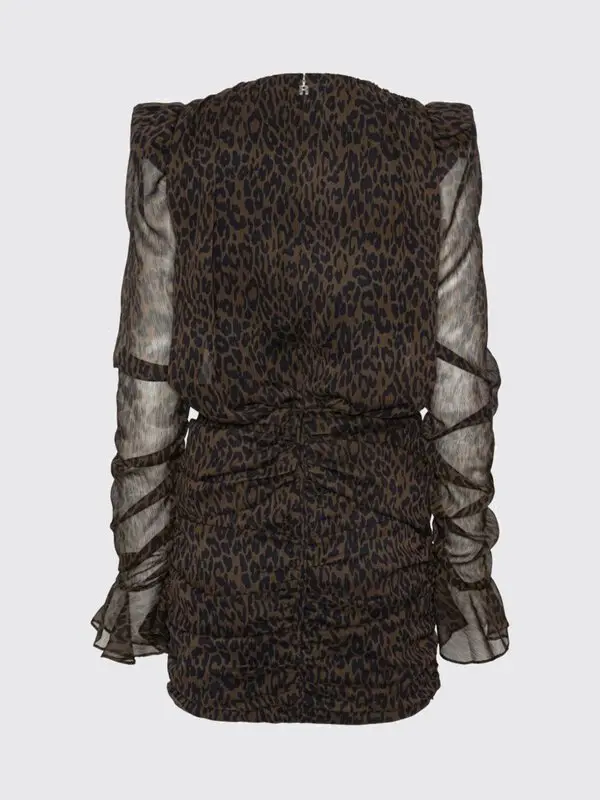 ROTATE BY BIRGER CHRISTENSEN Leopard Print Crêpe Mini Dress