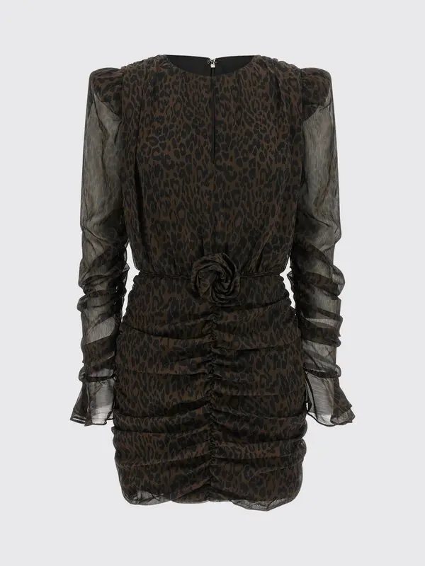 ROTATE BY BIRGER CHRISTENSEN Leopard Print Mini Dress - Brown