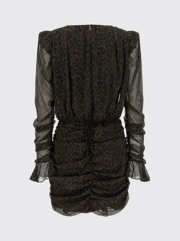 ROTATE BY BIRGER CHRISTENSEN Leopard Print Mini Dress - Brown