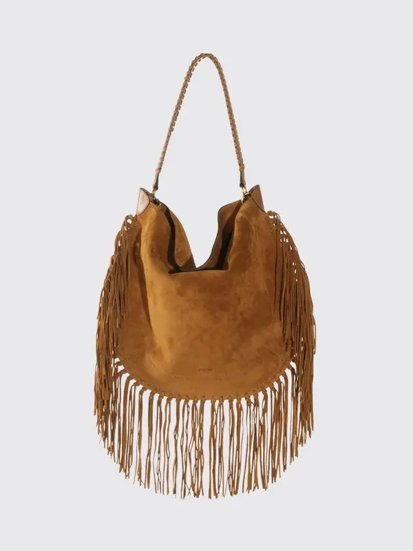 Isabel Marant Étoile Suede Shoulder Bag With Fringe - Brown