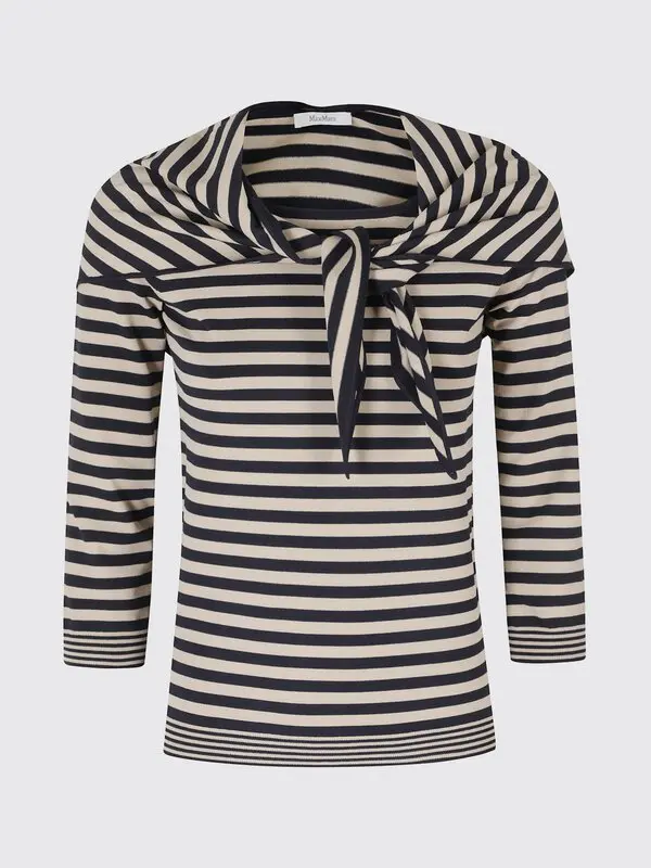 Max Mara Knotted Shawl Sweater - Grey