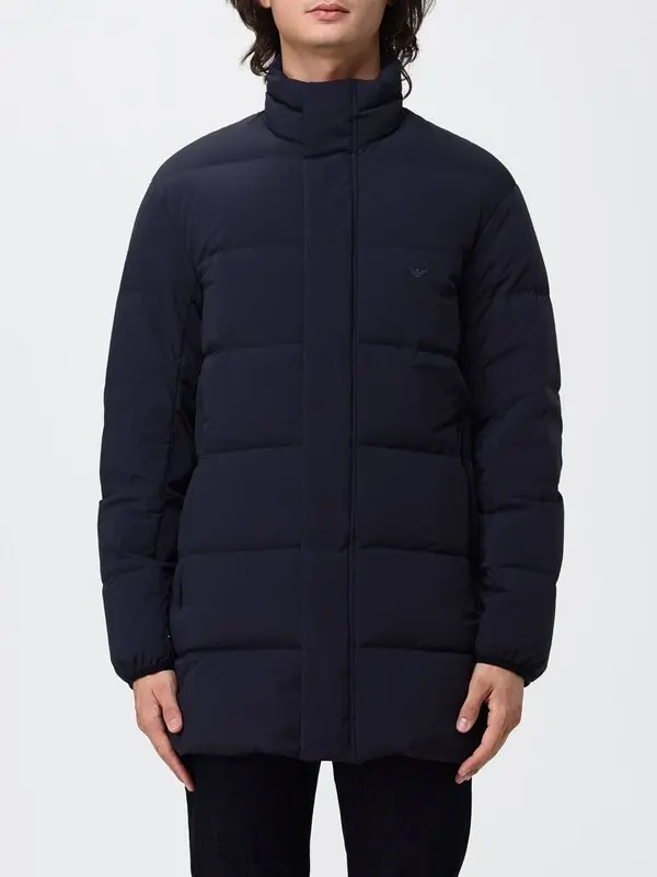 Emporio Armani Knee-length Water-repellent Quilted Down Jacket