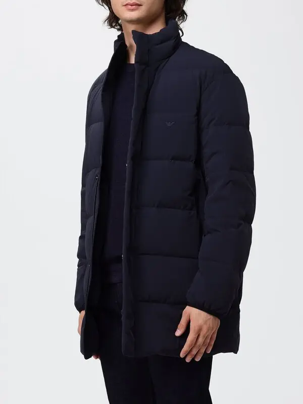 Emporio Armani Knee-length Water-repellent Quilted Down Jacket