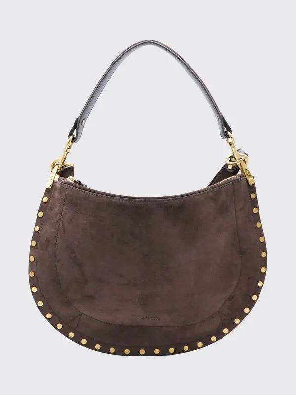 Isabel Marant Étoile Studded Suede Shoulder Bag - Coffee