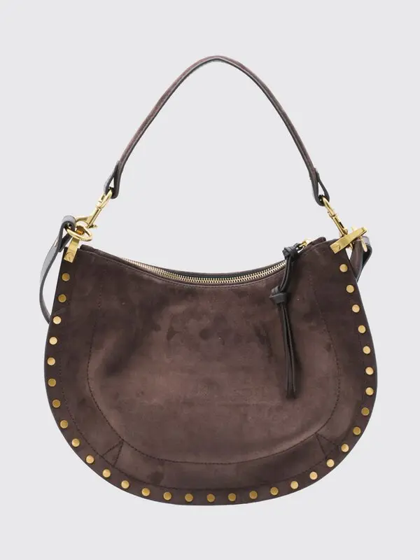 Isabel Marant Étoile Studded Suede Shoulder Bag - Coffee