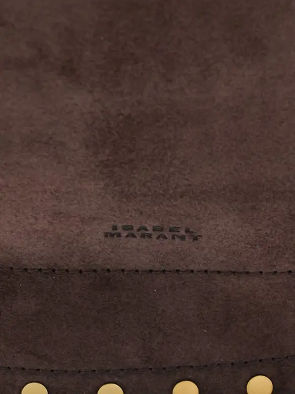 Isabel Marant Étoile Studded Suede Shoulder Bag - Coffee