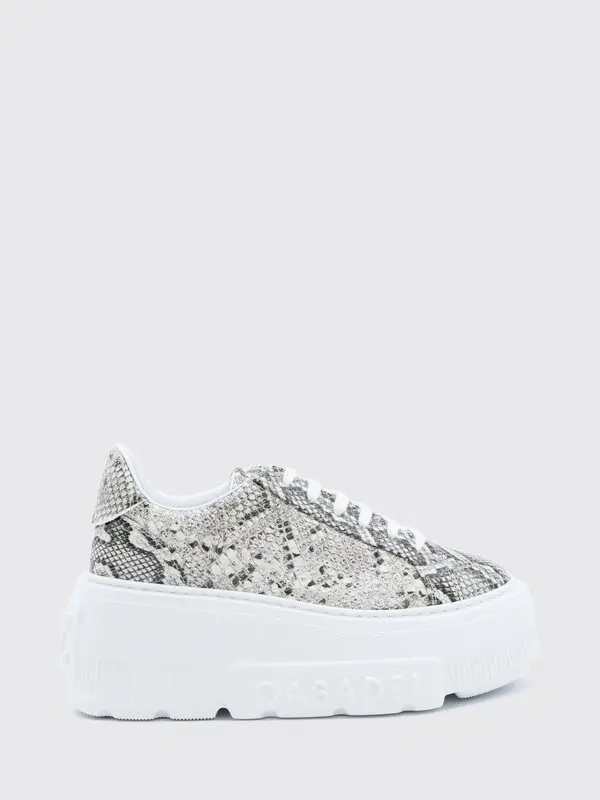 Casadei Python Print Leather Platform Sneakers