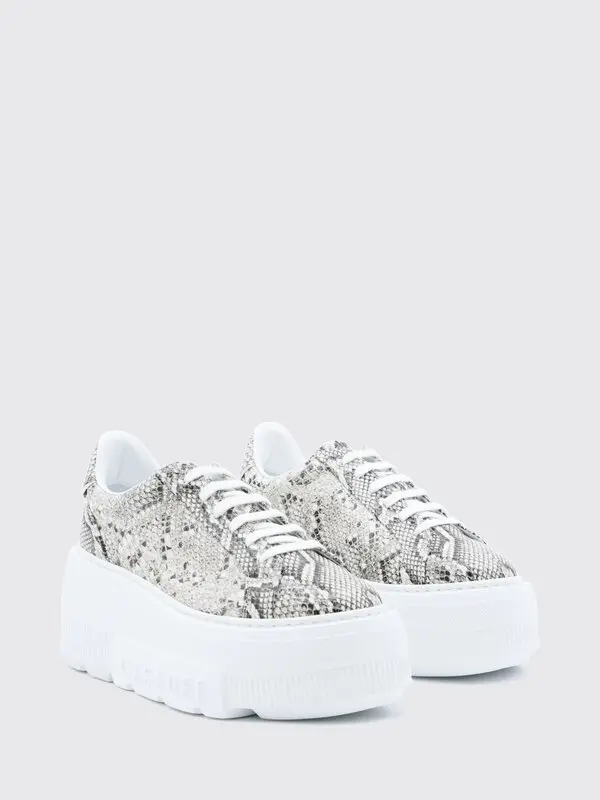 Casadei Python Print Leather Platform Sneakers