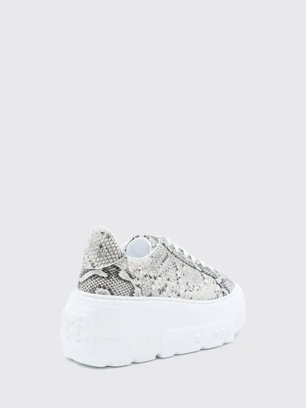 Casadei Python Print Leather Platform Sneakers