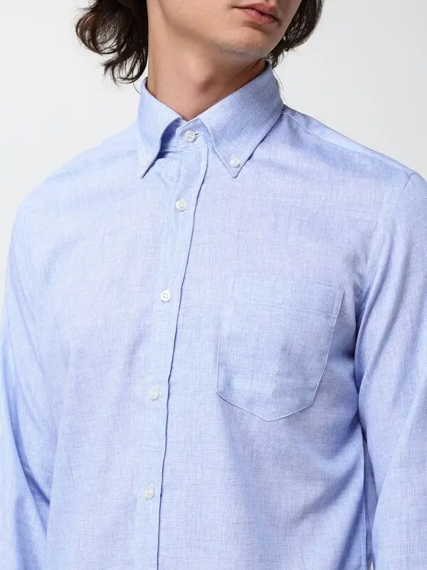 Paul & Shark Slim Fit Cotton Casual Shirt With Button-down Collar