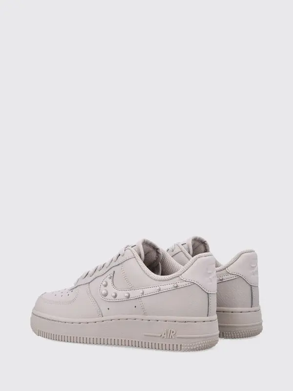 Nike Force 1 '07 Leather Sneakers With Faux Pearl Embellishments