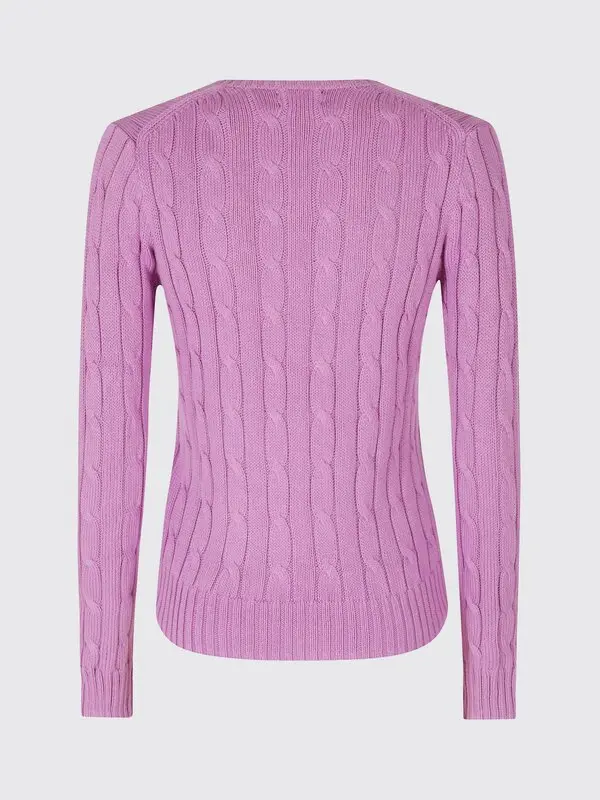 Polo Ralph Lauren Slim Fit V-neck Cotton Jumper - Pink