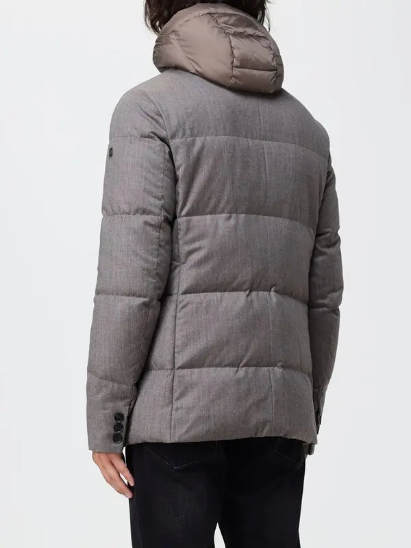 DUNO Short Quilted Wool Down Jacket - Dove Grey