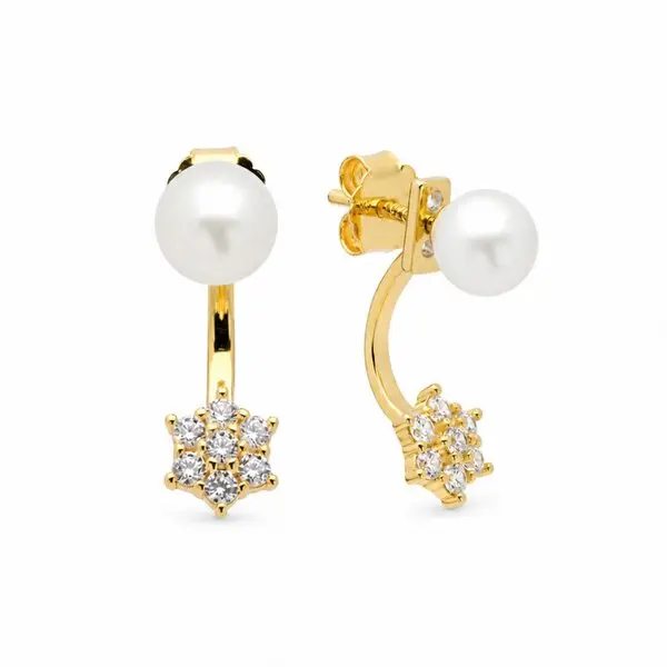 BELINDA JEWELZ Valerie Pearl Drop Studs - Gold