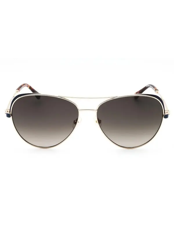 Kate Spade New York Aviator Sunglasses - Light Gold/brown Gradient