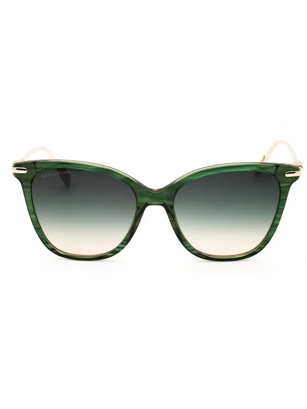 Longchamp Lo757sn Sunglasses - Striped Green/grey Gradient