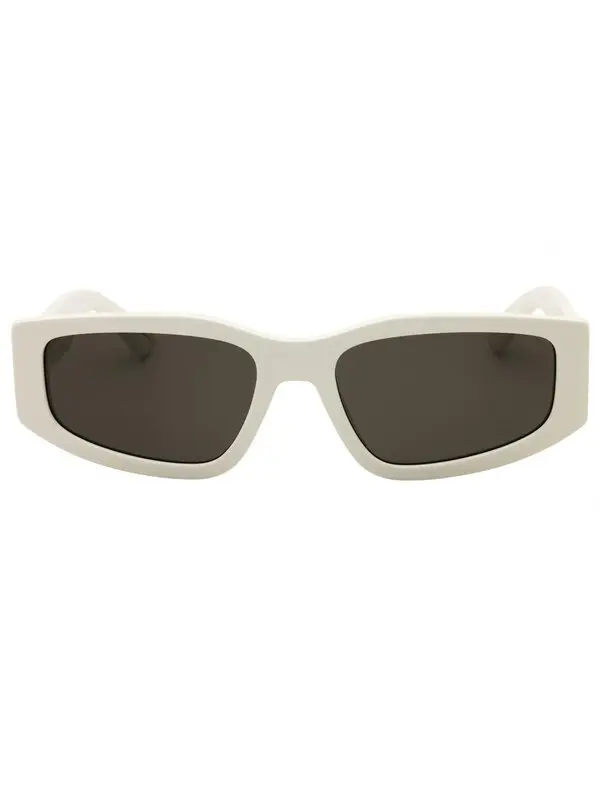 Moschino Rectangular Full Rim Sunglasses - White/grey