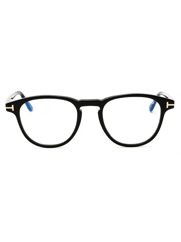 TOM FORD Ft5899-b Eyeglasses - Shiny Black/clear/blue-light Block Lens