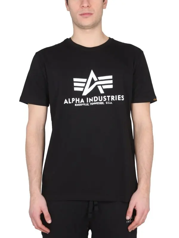 Alpha Industries Crawling Logo T-shirt For - Black