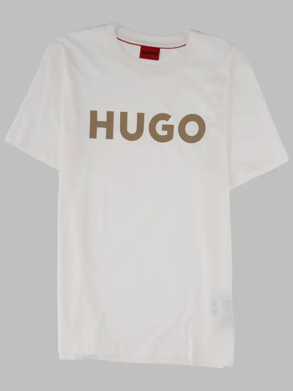 Hugo Logo T-shirt In 100% Cotton - Ivory