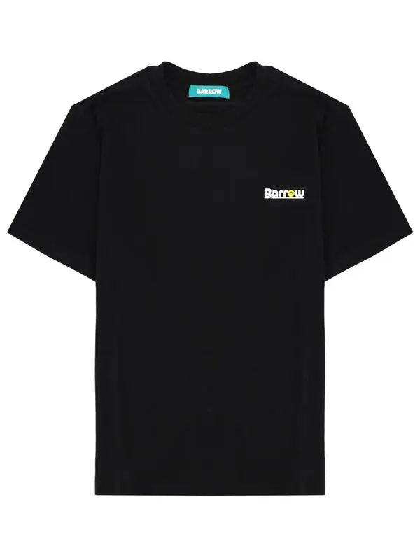 BARROW Logo Print Cotton T-shirt - Black