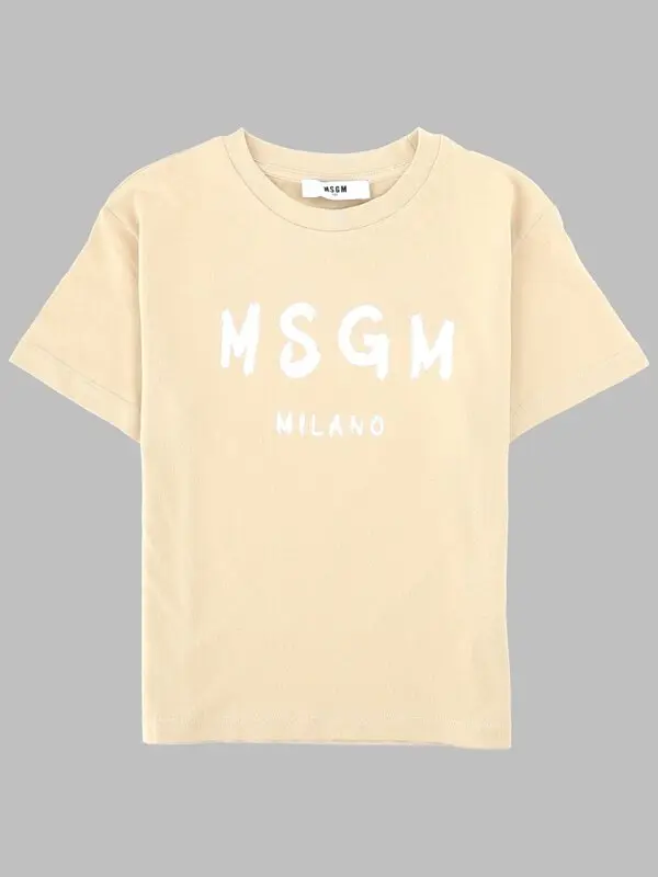 MSGM Mini Cotton T-shirt - Beige