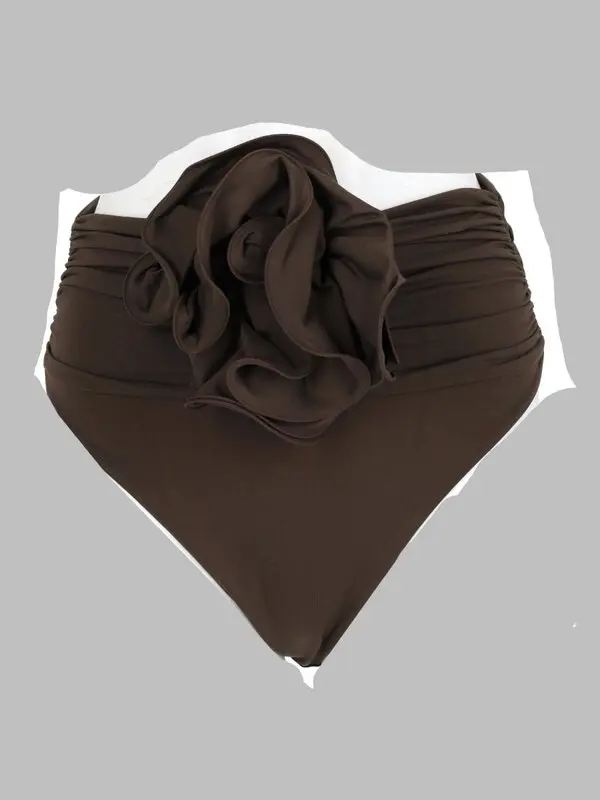 Magda Butrym Shell-blend Swimwear Fabric - Brown