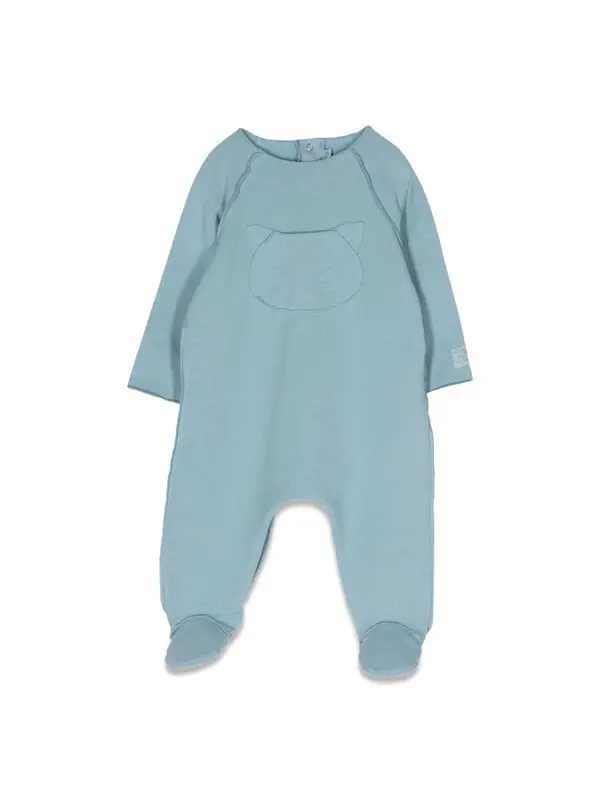 TEDDY & MINOU Mini Footsuit For Baby - Azure