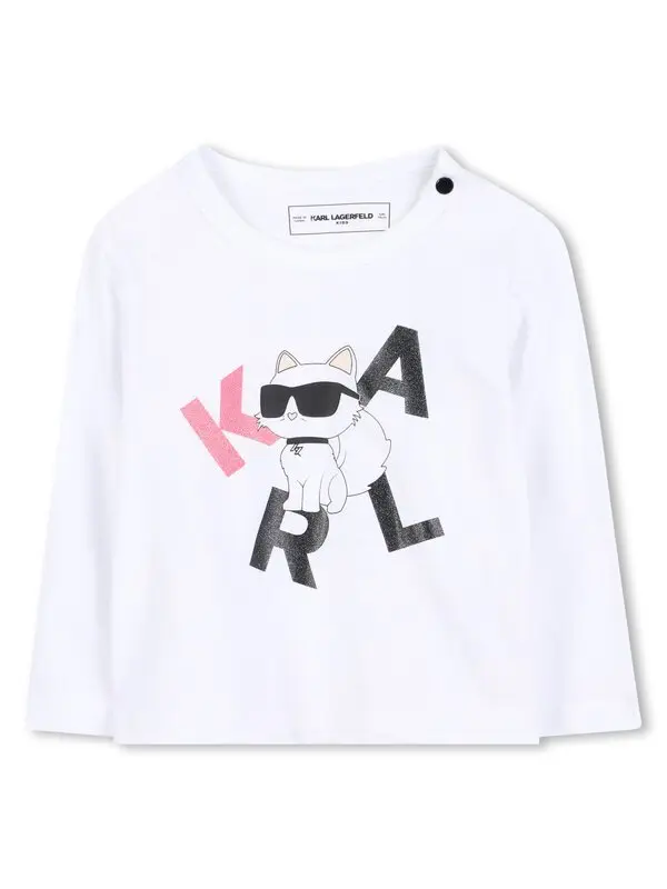 Karl Lagerfeld Logo T-shirt For Kids - White
