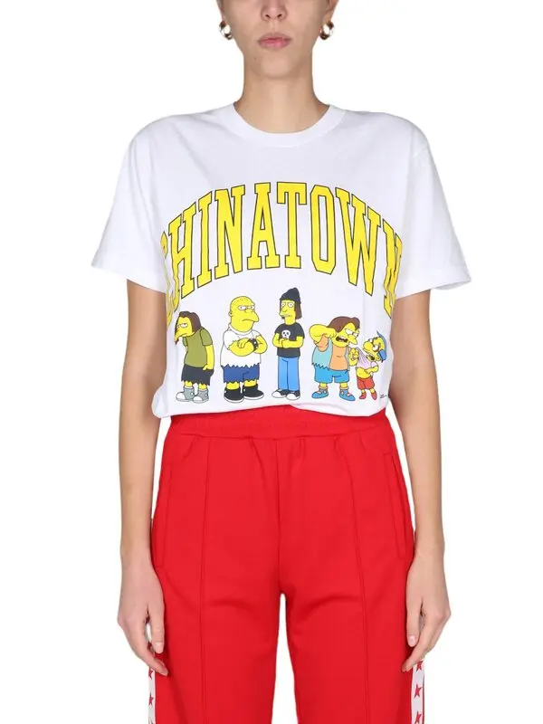 CHINATOWN MARKET X THE SIMPSONS Graphic Crew Neck T-shirt - White