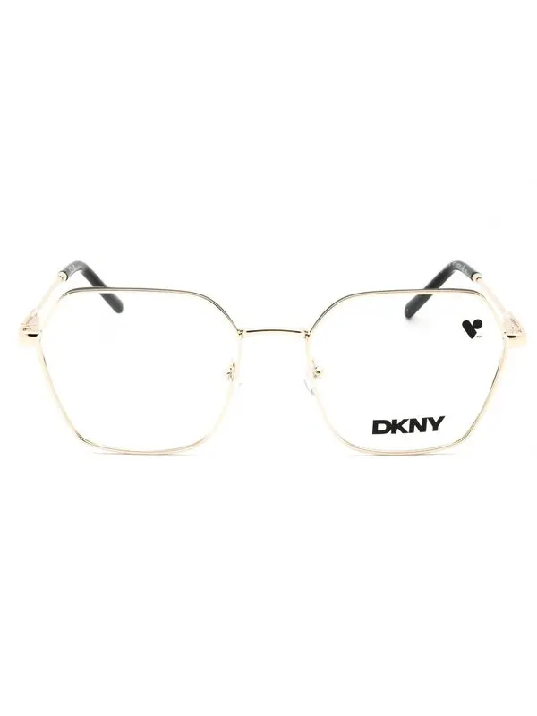 Dkny Rectangular Metal Full Rim Eyeglasses - Gold