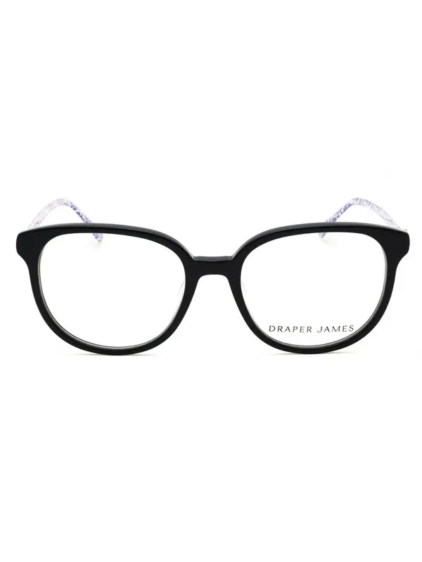 DRAPER JAMES Round Acetate Full Rim Eyeglasses - Indigo/clear Demo Lens