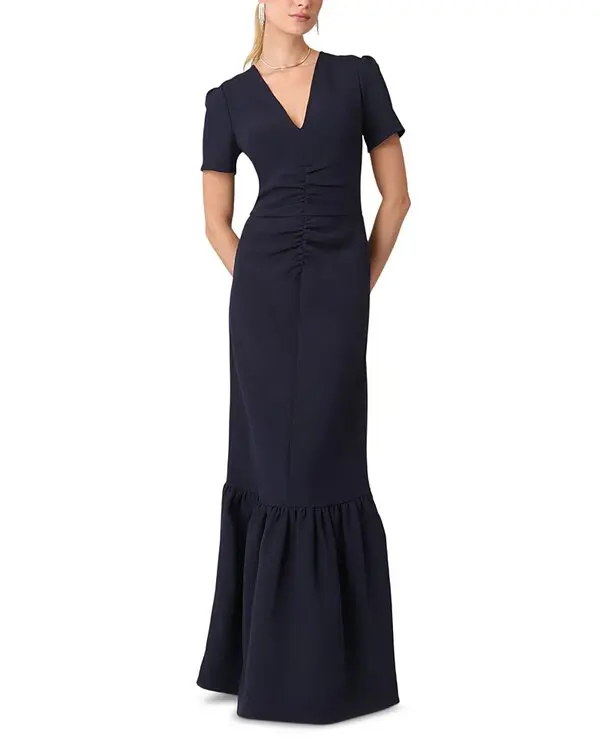 Shoshanna Tracey Crepe Mermaid Dress - Navy
